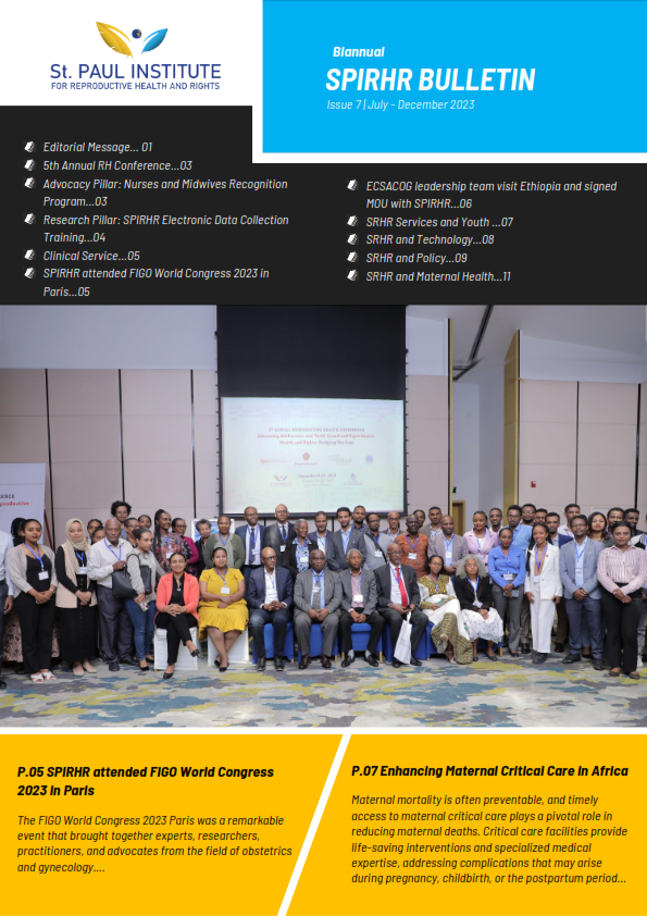 SPIRHR Bulletin 7th Issue (July – December 2023) - St. Paul Institute for Reproductive Health ...